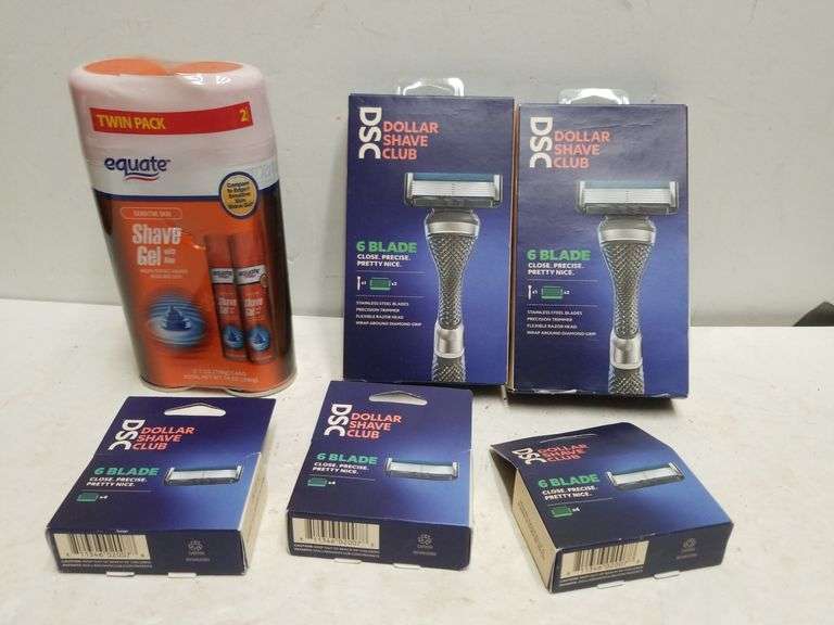 Shaving Gel, Dollar Shave Club Razor, Blades - Trice Auctions