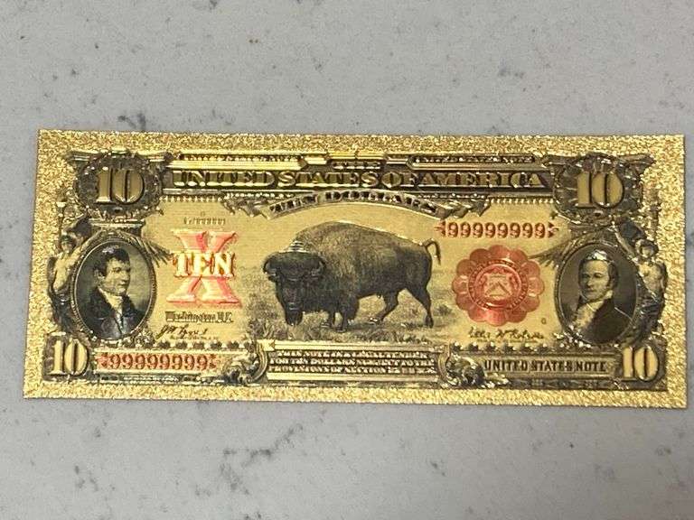 $10 Gold Hologram Buffalo Note - Trice Auctions