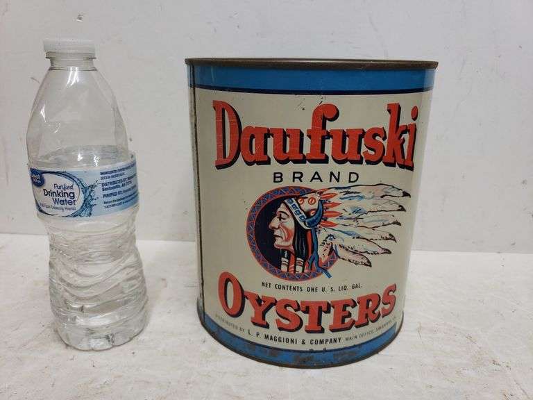 Daufuskie Brand 1 Gallon Oyster Can - Trice Auctions