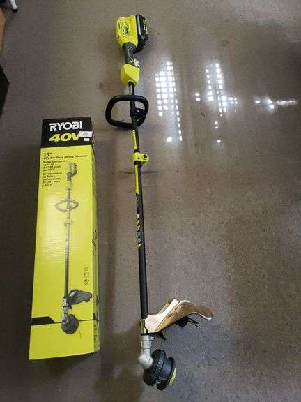 Ryobi 40 Volt Cordless String Trimmer, 15" / Weed Wacker - Works ...