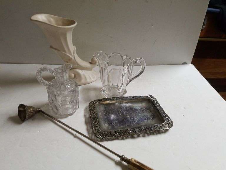 Candle Snuffer, Milk Glass Cornucopia Base & More - Trice Auctions