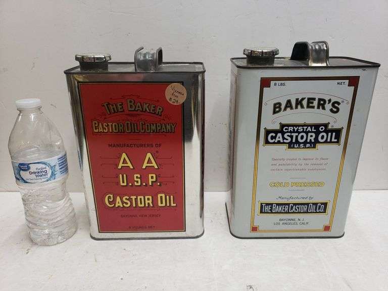 Vintage Baker Castor Oil Cans - Trice Auctions