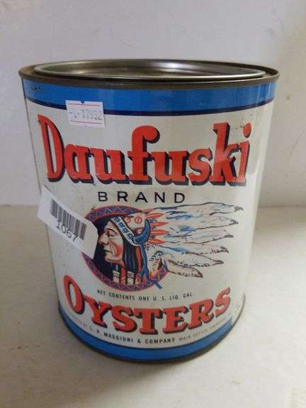 Daufuskie Brand Gallon Oyster Can - Trice Auctions