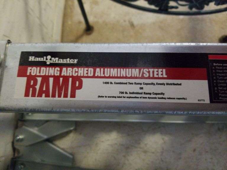 Haul Master Folding Aluminum/Steel Ramps 1400 lbs Each - Trice Auctions