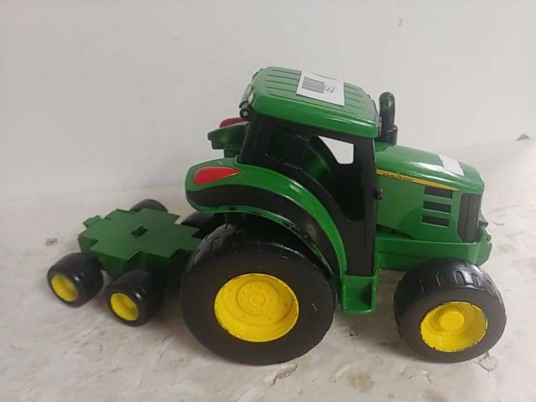 Toy John Deere Plastic Tractor With Tagalong - Trice Auctions