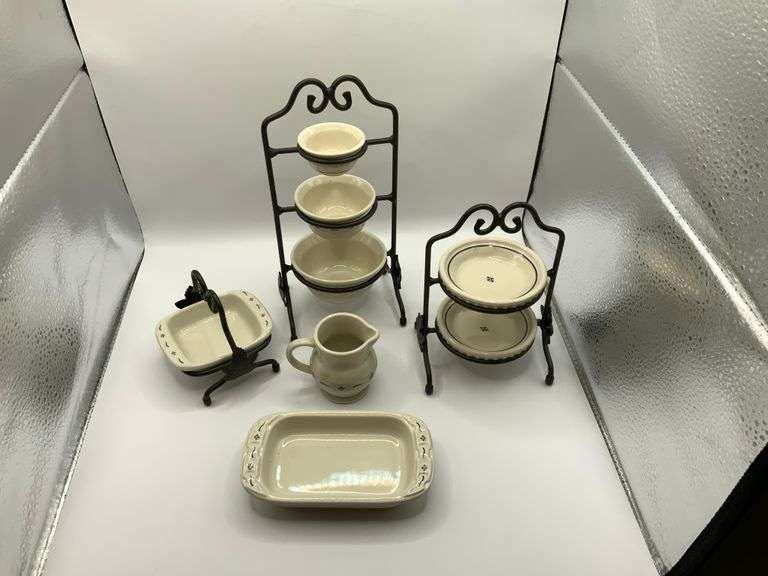 Longaberger Collectors Club Miniature Pottery Lot. Includes Mixing Bowl ...