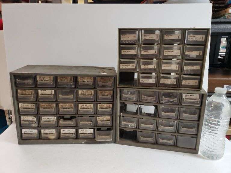 3-piece Parts Organizer Set W/contents - Trice Auctions