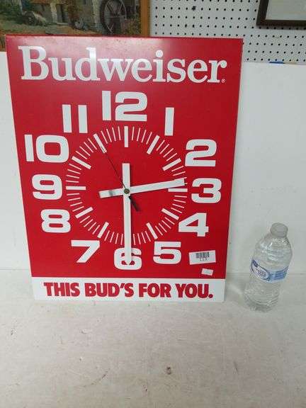 Metal Budweiser Wall Clock - Trice Auctions