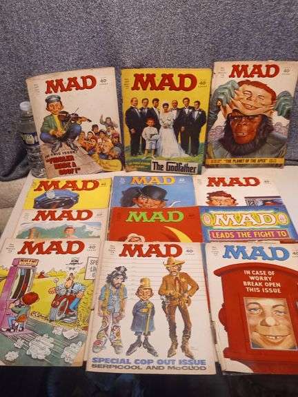 12 MAD Magazines from the Early 1970's *"MAD Is A Four Letter Word" is ...