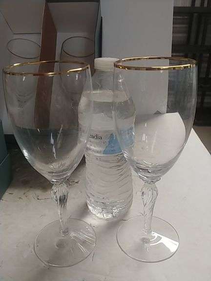 Lenox Gold Rimmed Crystal Stemware(6) - Trice Auctions