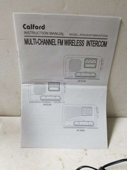 Calford Multi-Channel FM Wireless Intercom System - Trice Auctions