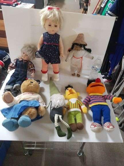 Lot Of Dolls, Toys & Stuffed Animals (Including Bert And Ernie) And ...
