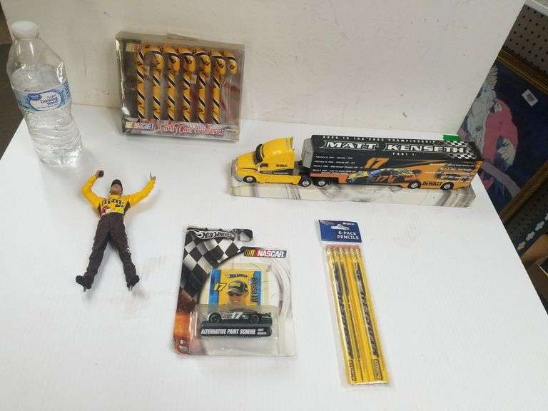 Matt Kenseth Memorabilia Lot - Plastic Figure, Candy Cane Ornaments ...