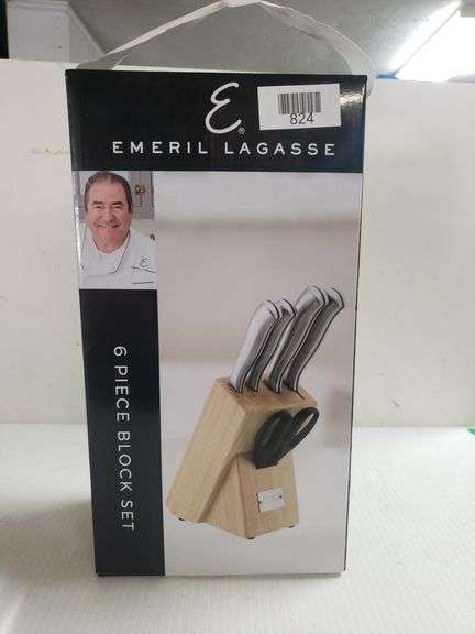 Emeril Lagasse 6 Piece Knife Block Set - Trice Auctions