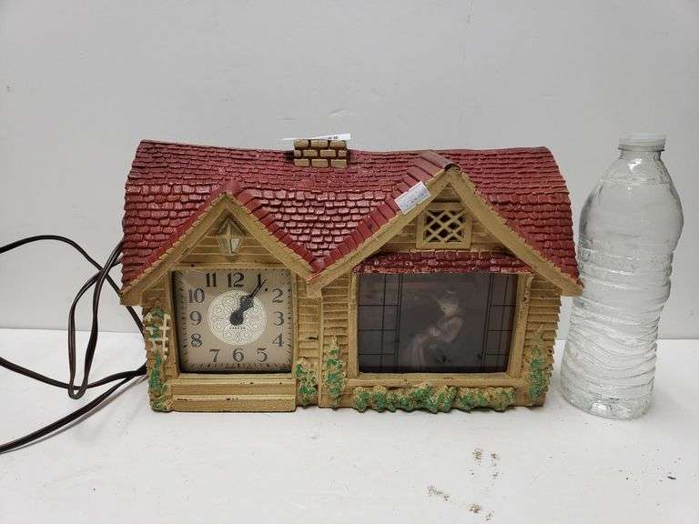 Haddon "Home Sweet Home" House Clock - Works - Lights Up & Granny Rocks ...
