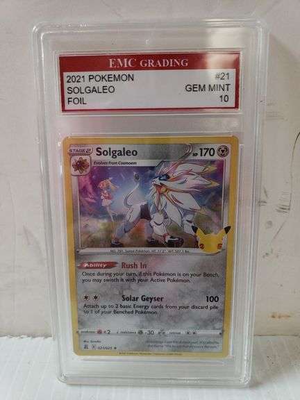 2021 Pokémon Solgaleo Foil Graded Collectors Card - Trice Auctions