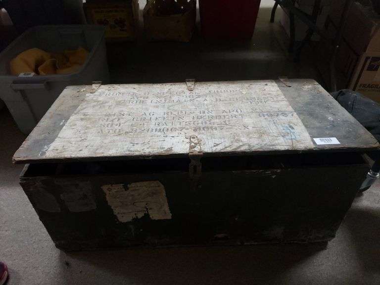 Military Chest With Contents - Trice Auctions