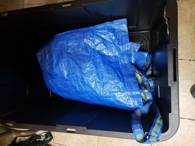 Heavy Duty Commander XXL Storage Tote W/lid & (2) Large Ikea Reusable ...