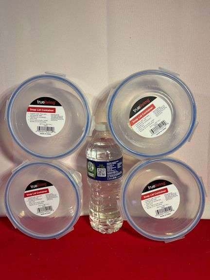 4 Trueliving Snap Lid Containers NEW - Trice Auctions