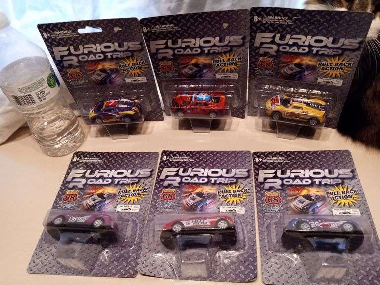 NEW 6 Furious Road Trip Pull-Back Action Toy Cars - Trice Auctions