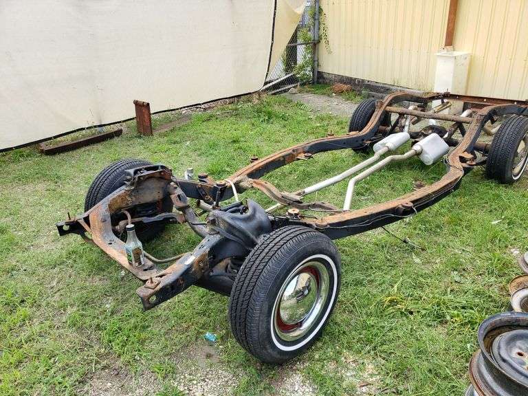 Nice 64 Ford Galaxie 500 Rolling Ford Chassis / Frame - Trice Auctions