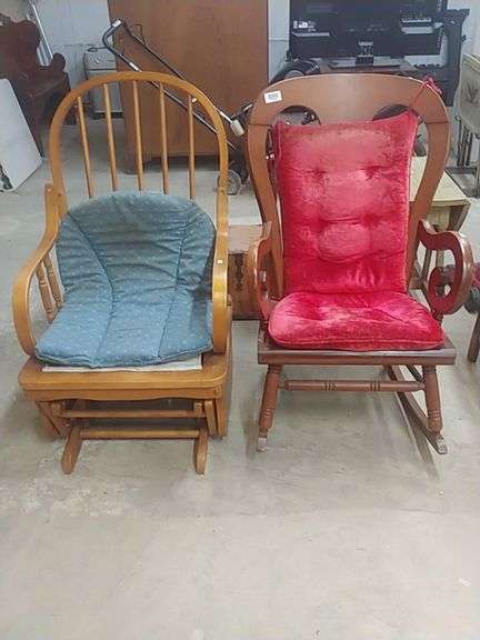 Tell City Rocker & Wooden Glider - Trice Auctions