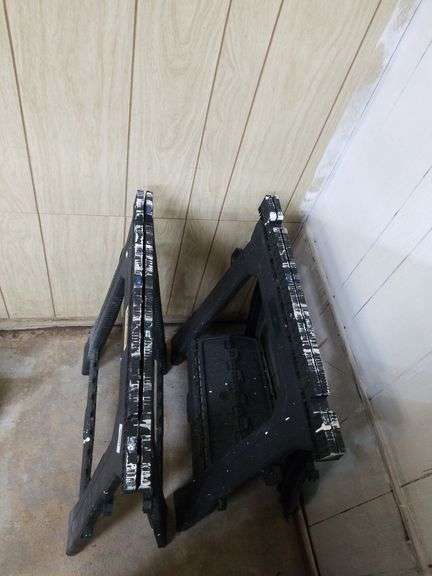 2 Blue Hawk Plastic Sawhorses - Trice Auctions