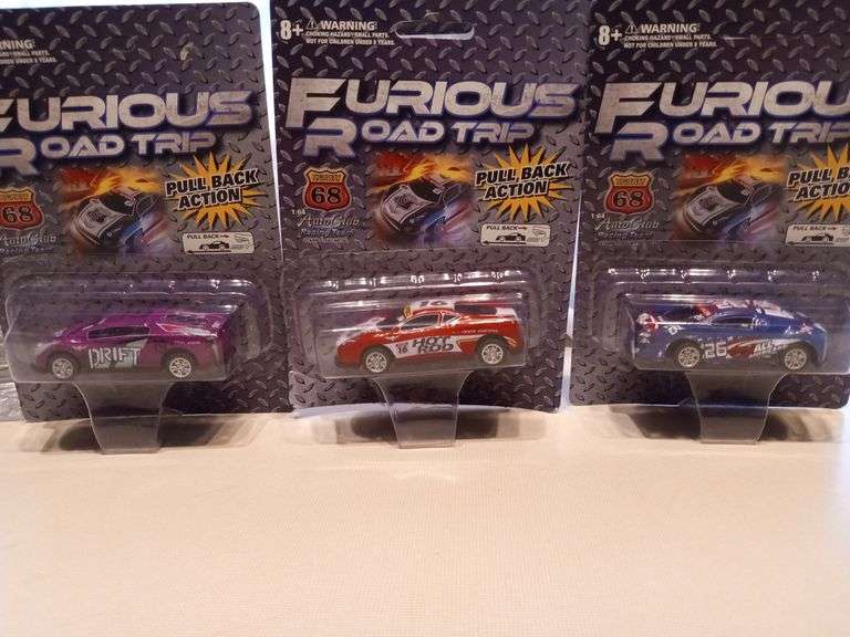 NEW 6 Furious Road Trip Pull-Back Action Toy Cars - Trice Auctions