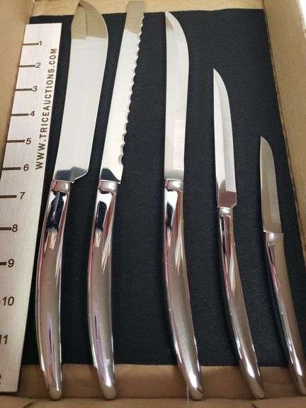 5-piece Saladmaster Knife Set - Made In USA - Trice Auctions