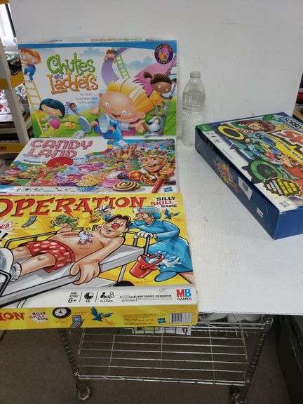 4 Games,'Operation, Candyland,Spin And Chutes And Ladders' - Trice Auctions