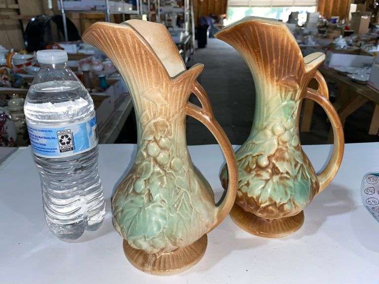 2 Matching McCoy Pitchers/vases - Trice Auctions