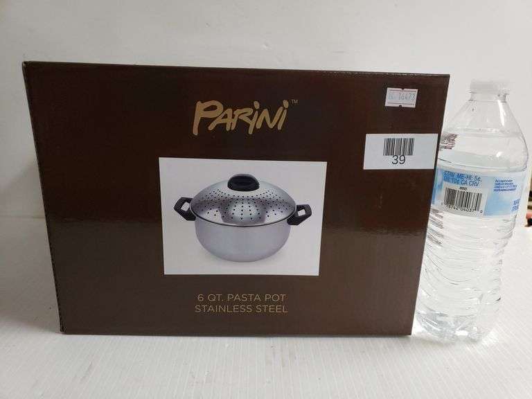 New Parini 6 Qt Stainless Steel Pasta Pot - Trice Auctions