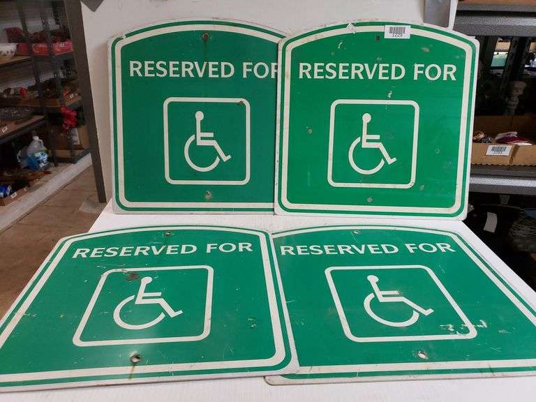 Reserved For Handicapped Signs - Trice Auctions