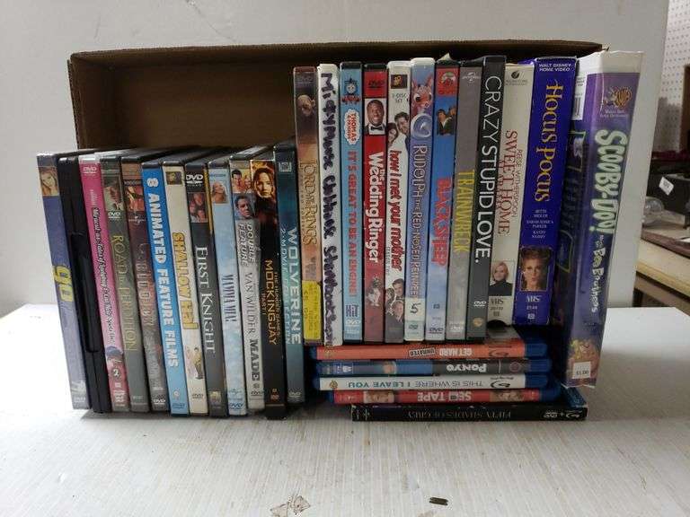 Assorted DVDs, VHS Tapes, Some Blu Ray - Trice Auctions