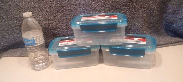 3 NEW true living Large Snap Lid Containers - Trice Auctions