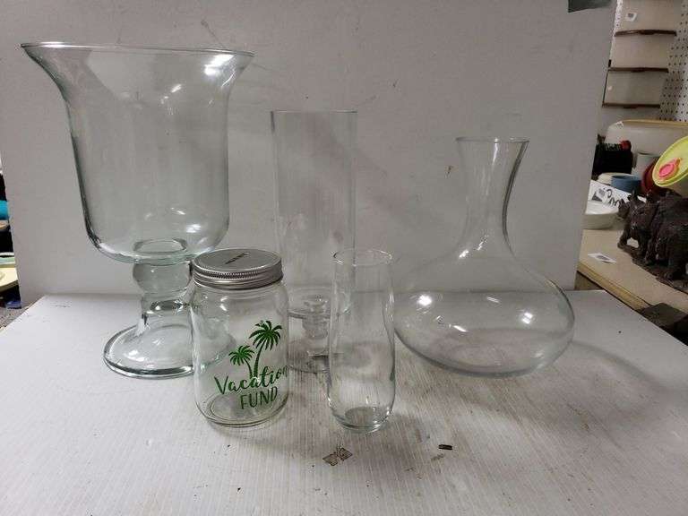 Assorted Glass Vases Stemware & More - Trice Auctions