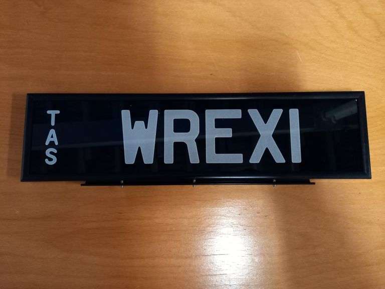 Tasmanian Personalised Number Plates 'WREX 1' - Tullochs Auctions