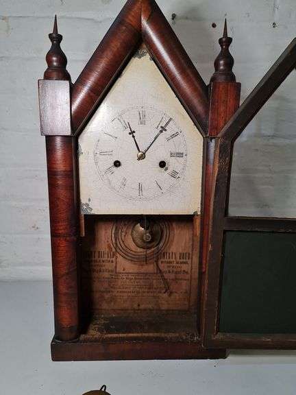 Antique 'Chauncey Jerome' Gothic Steeple Clock - Tullochs Auctions