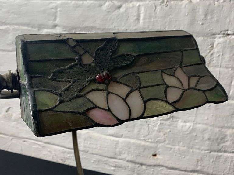 Tiffany Style Leadlight Dragonfly Lamp - Tullochs Auctions