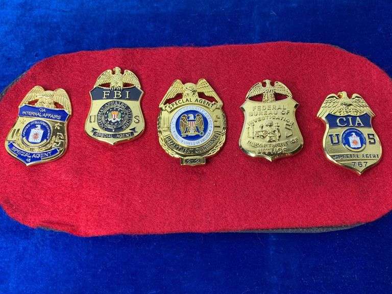 Collection of Five American Department of Justice Badges - Tullochs ...