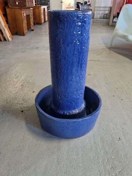Blue Ceramic Water Feature - Tullochs Auctions