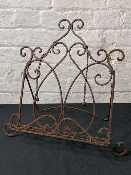 Wrought Iron Book Stand - Tullochs Auctions