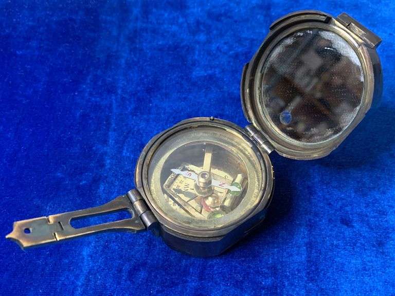 Solid Brass Prismatic Compass Engraved 'Stanley London' - Tullochs Auctions