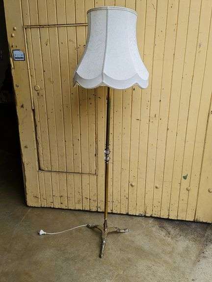 Vintage Metal And Glass Standard Lamp Tullochs Auctions