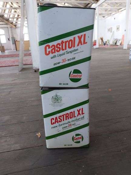 Castrol XL 1 Gallon Oil Tin & Castrol XL New Formula Motor Oil Tin 1 ...