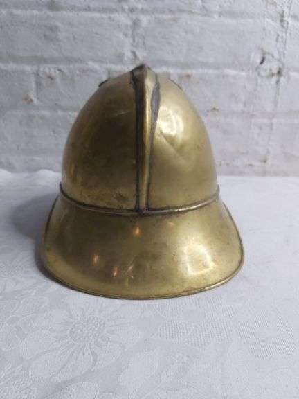 Antique Brass German Fire Fighters Helmet - Tullochs Auctions