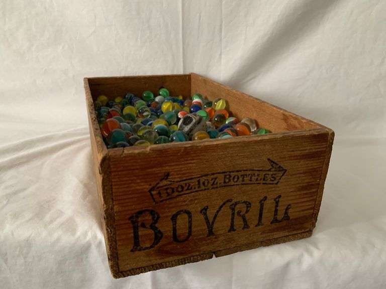 Bovril Box of Marbles - Tullochs Auctions