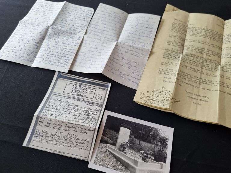 WW2 Letters & Airgraph Letter to Wife Regarding a Soldier Sadly Killed ...