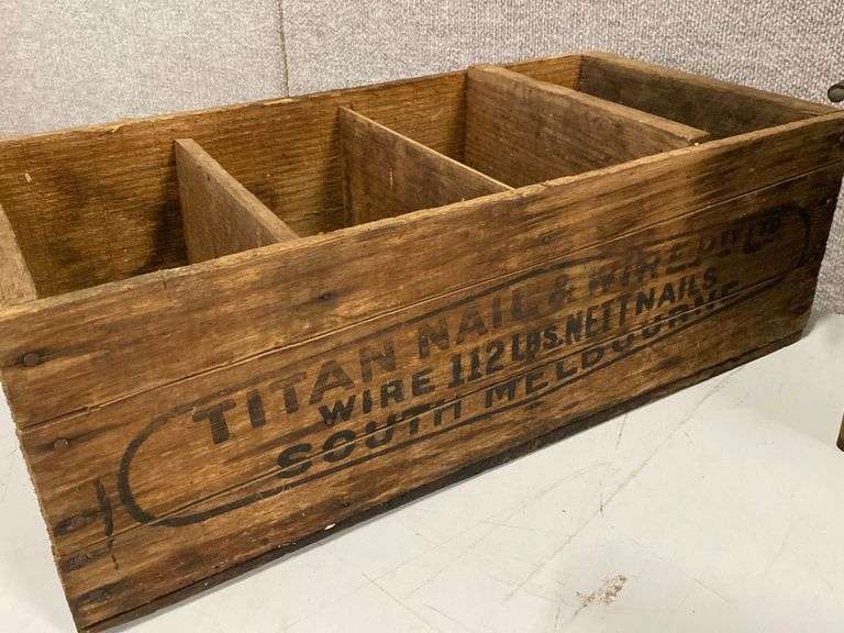 Two Ammunition Boxes with Titan Nail Timber Boxes - Tullochs Auctions