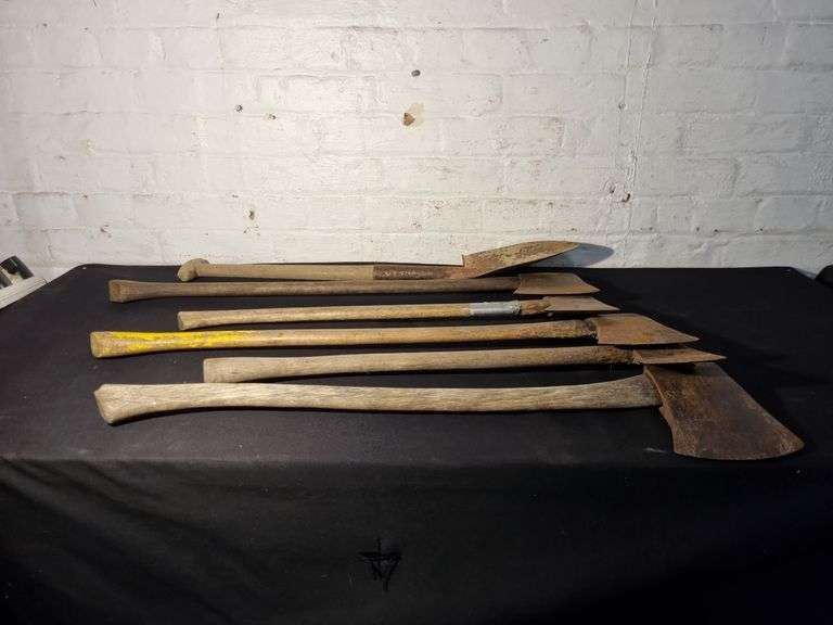 Lot of Axes & Spades - Tullochs Auctions